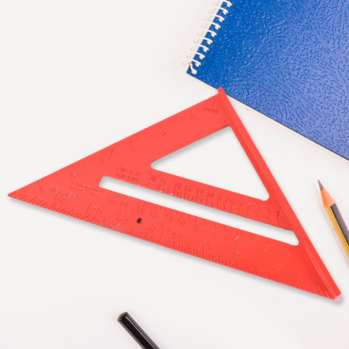 Double Side Scale Triangle / Ruler Measurement Hand Tool (1 Pc / Red ...