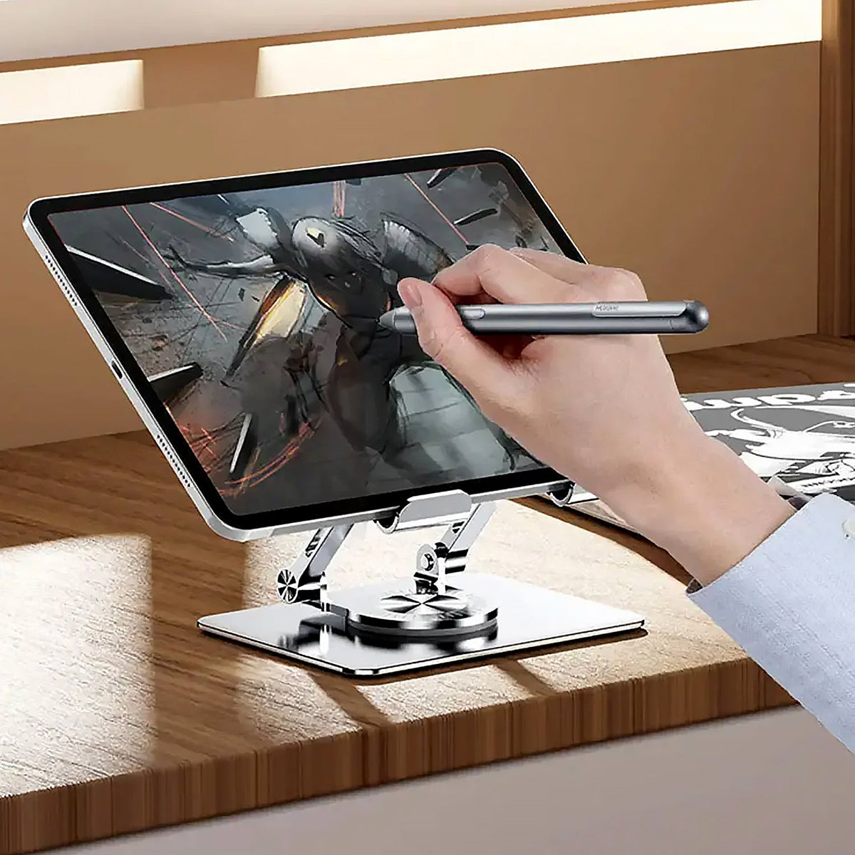 Aluminum Alloy 360°Rotating Bracket, Adjustable Tablet Stand, Portable ...